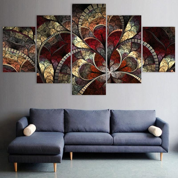 Red Abstract Art – Wall Ready Canvas