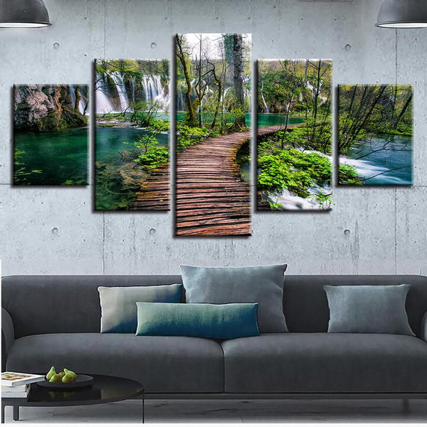 Waterfall Walkway – Wall Ready Canvas